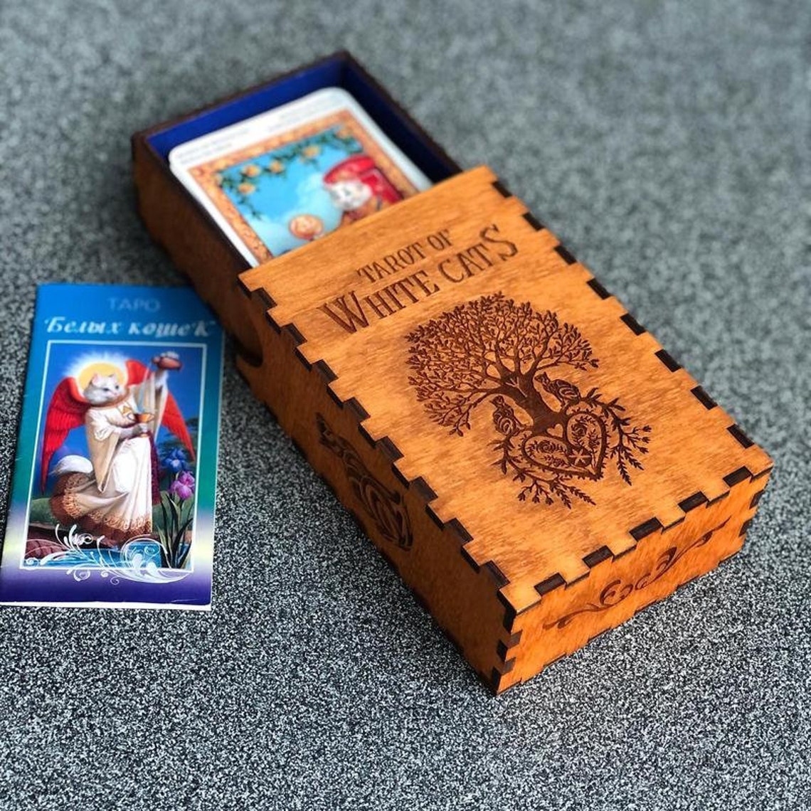 Tarot Cards Boxtarot Wooden Boxpersonalized Tarot Card - Etsy