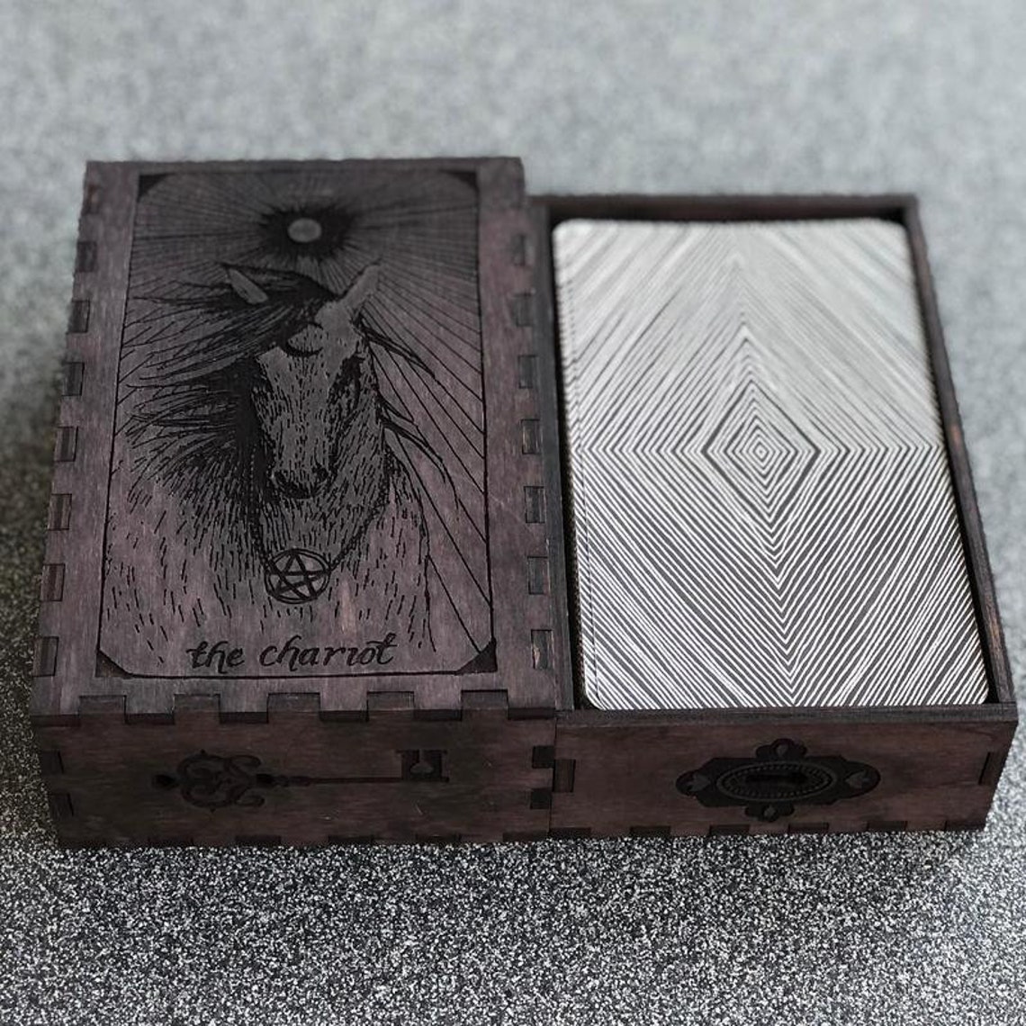 Tarot Cards Box,tarot Wooden Box,personalized Tarot Card Box,wood Tarot ...