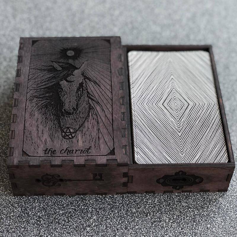 Tarot Cards Boxtarot Wooden Boxpersonalized Tarot Card - Etsy