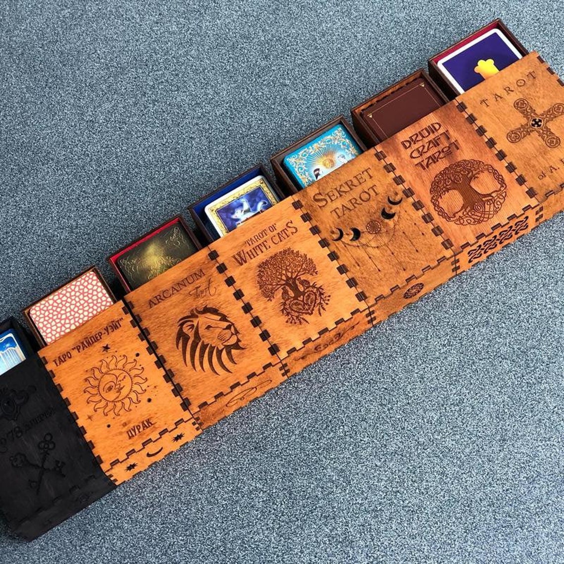 Tarot Cards Boxtarot Wooden Boxpersonalized Tarot Card | Etsy