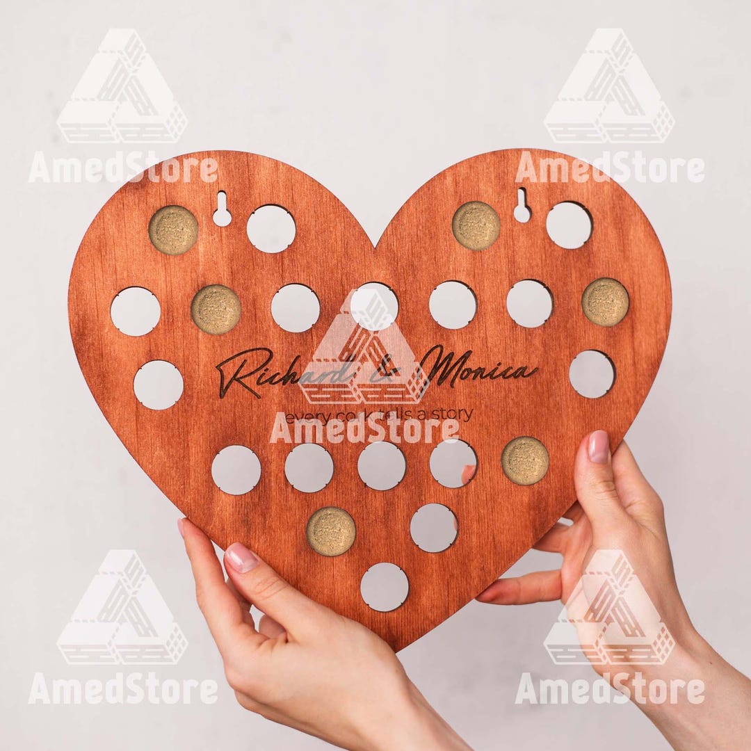 Porta corcho de madera, Porta corcho de champán, Decoración de pared de ...