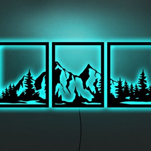 Mountain Neon Sign, Mountain Neon, Mountain Led Sign, Mountain Led ...