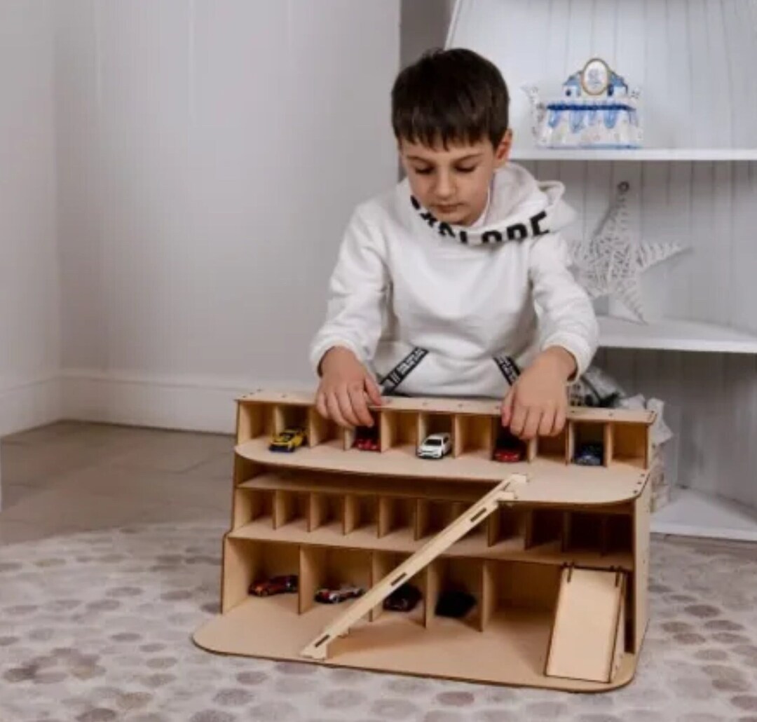 Wooden Toy Car Garage, Toy Car Rack, Toy Car Parking Garage, Toy Car ...