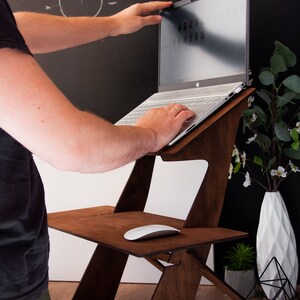 Standing Workstation,notebook Stand,laptop Stand Wood,macbook Stand ...