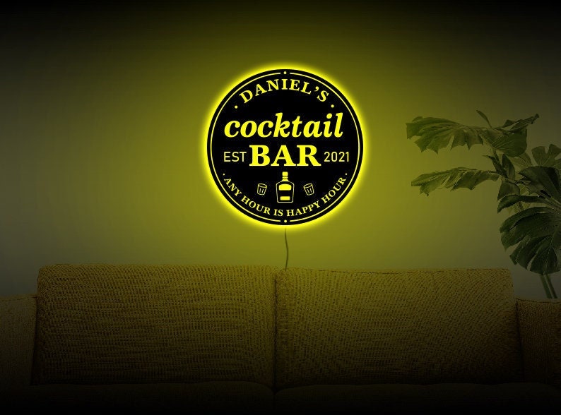 Custom Bar Signs for Home Bar Neon Bar Sign Bar Led Light - Etsy