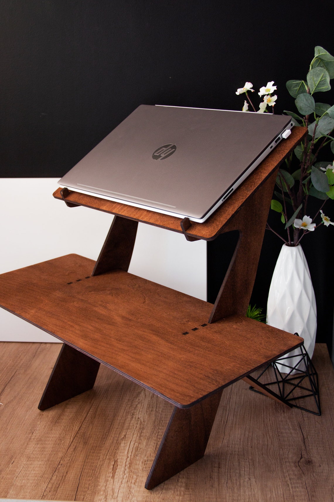 Standing Workstationnotebook Standlaptop Stand Woodmacbook - Etsy