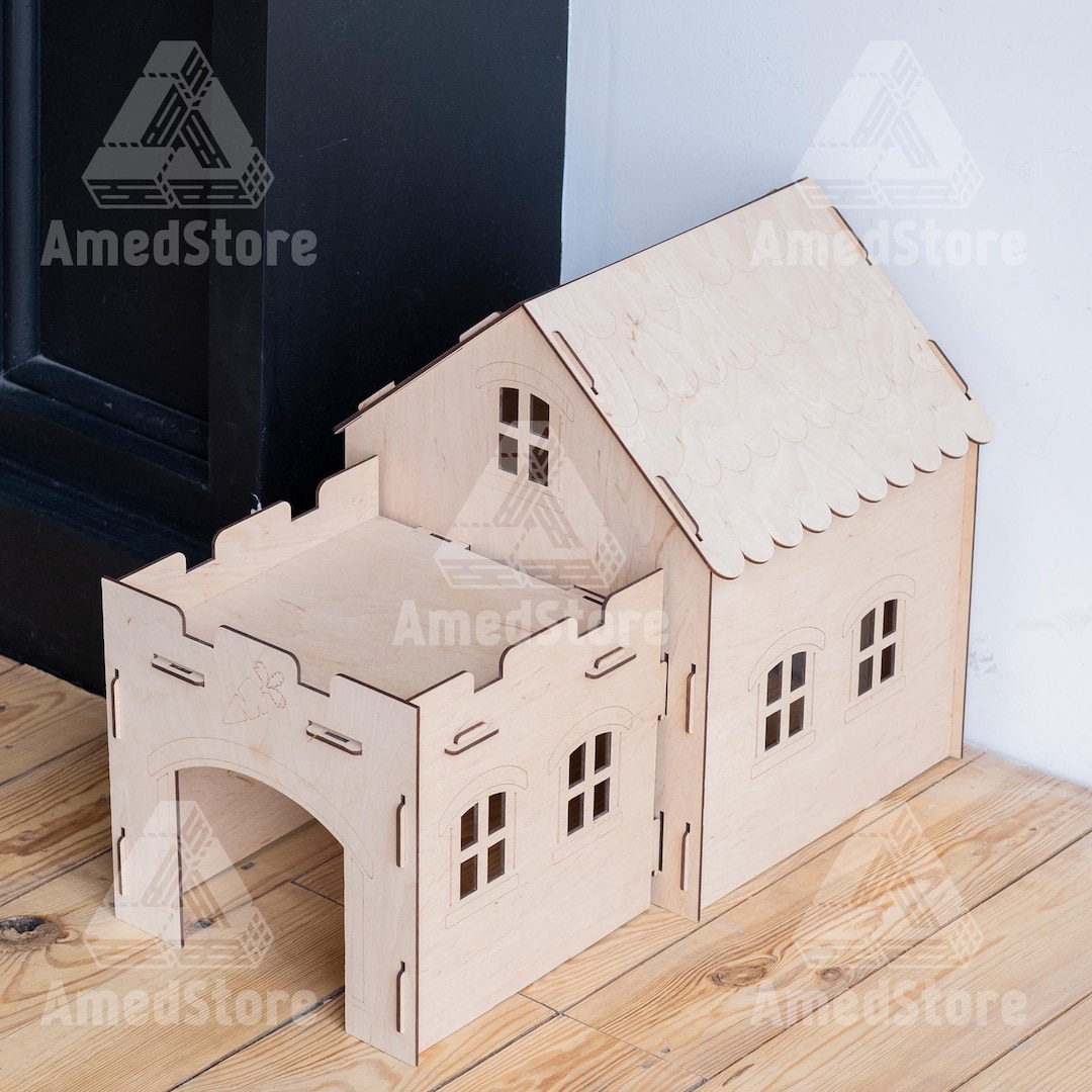 Rabbit House Wood, Bunny House Wood, Large Rabbit Home, Rabbit Hay ...