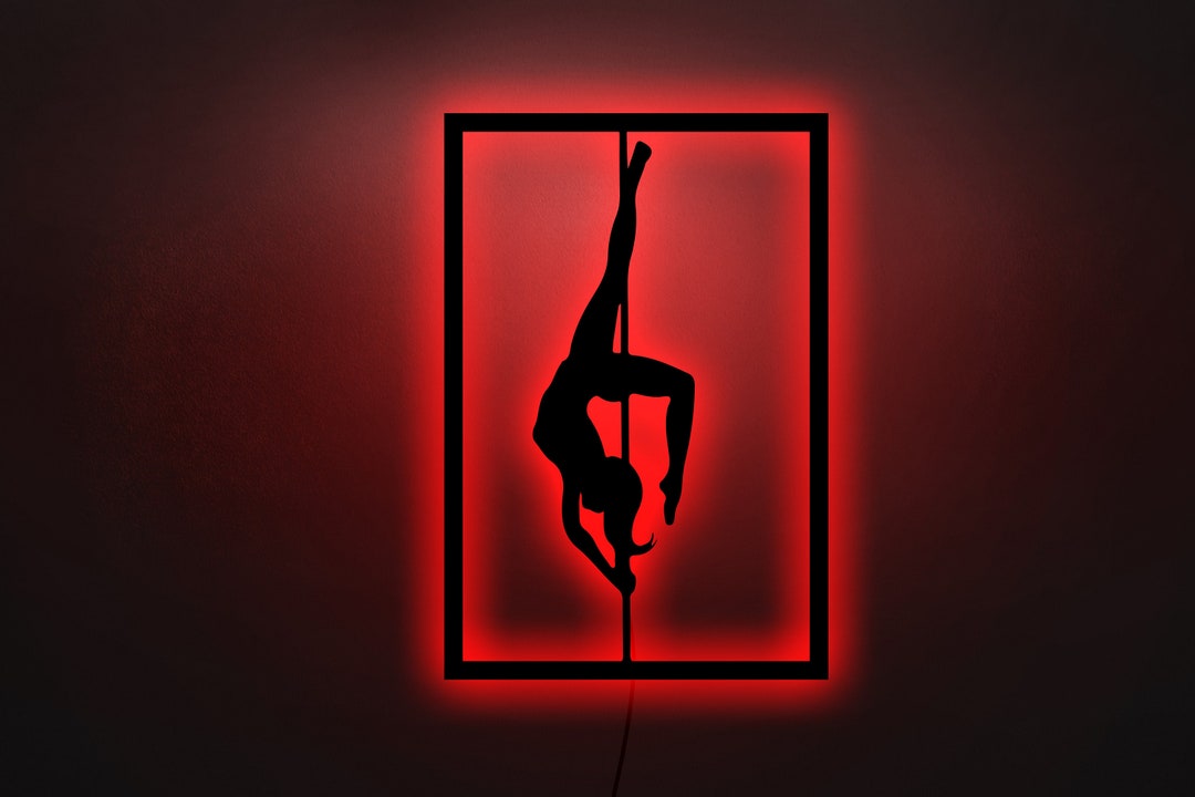 Pole Dance Neon Sign, Pole Dance Led Light, Pole Dance Wall Art, Pole ...