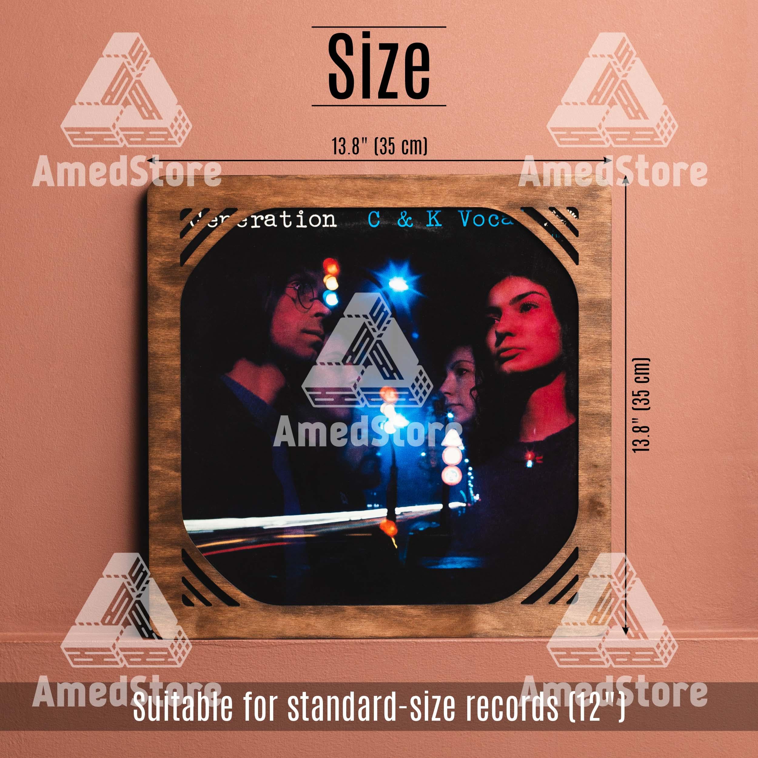 Record Display Frame, Album Cover Frame, Wooden Vinyl Holder, Record ...