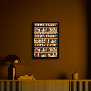 Shot Glass Display Case With Led, Shot Glass Display Shelf, Bar Display ...