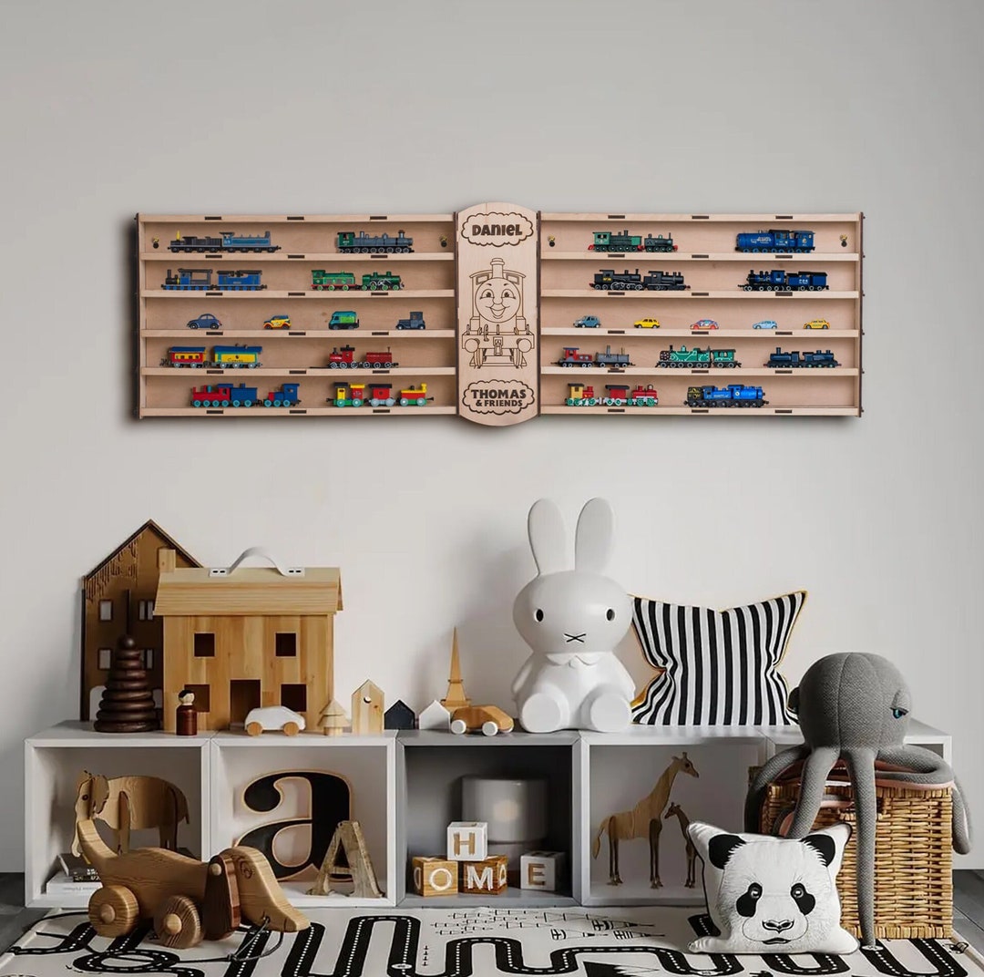 Wood Train Toy Rack, Custom Toy Train Rack, Model Train Display, Toy ...