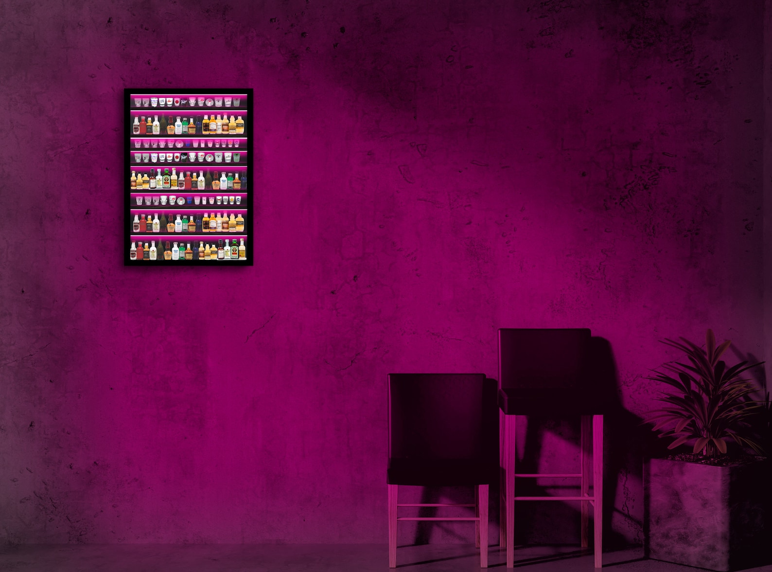 Shot Glass Display Case With Led, Shot Glass Display Shelf, Bar Display ...