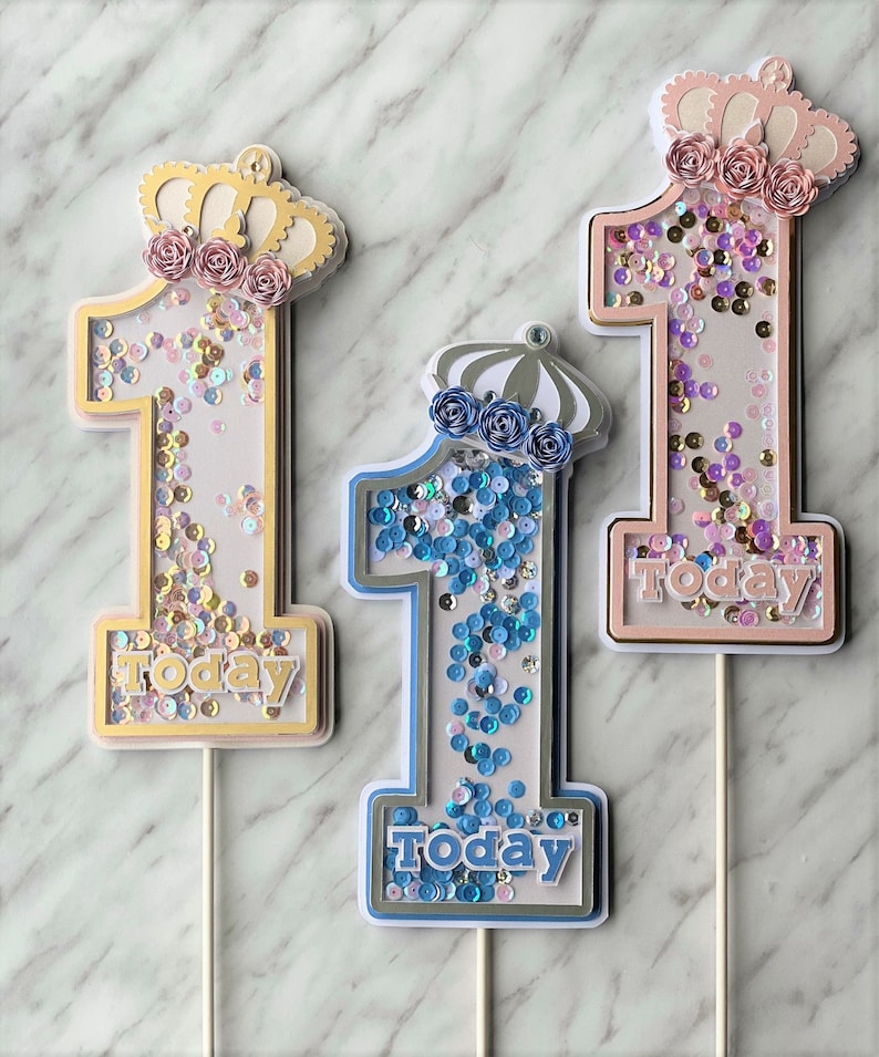 1st Birthday Princess Shaker Cake Topper, Cake Topper, Cake Smash ...