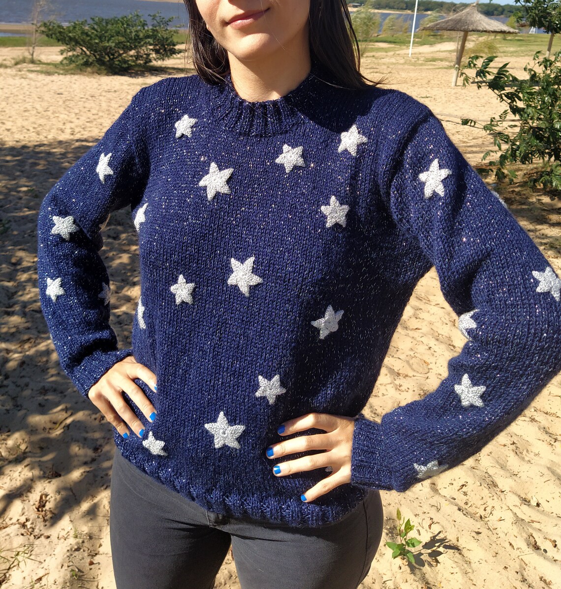 Hand Knitted Coraline Inspired Stars Sweater - Etsy