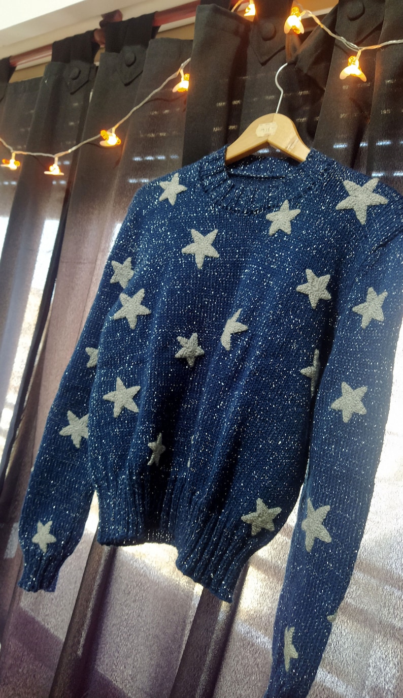 Hand-knitted Coraline Inspired Stars Sweater - Etsy