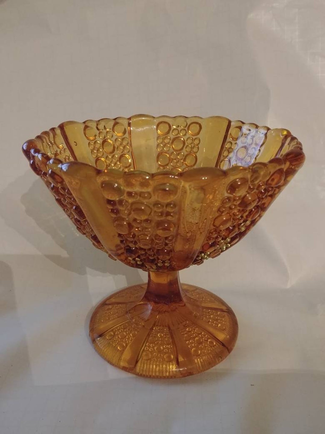 Antique Compote.amber Hobnail 1890s-1910s - Etsy