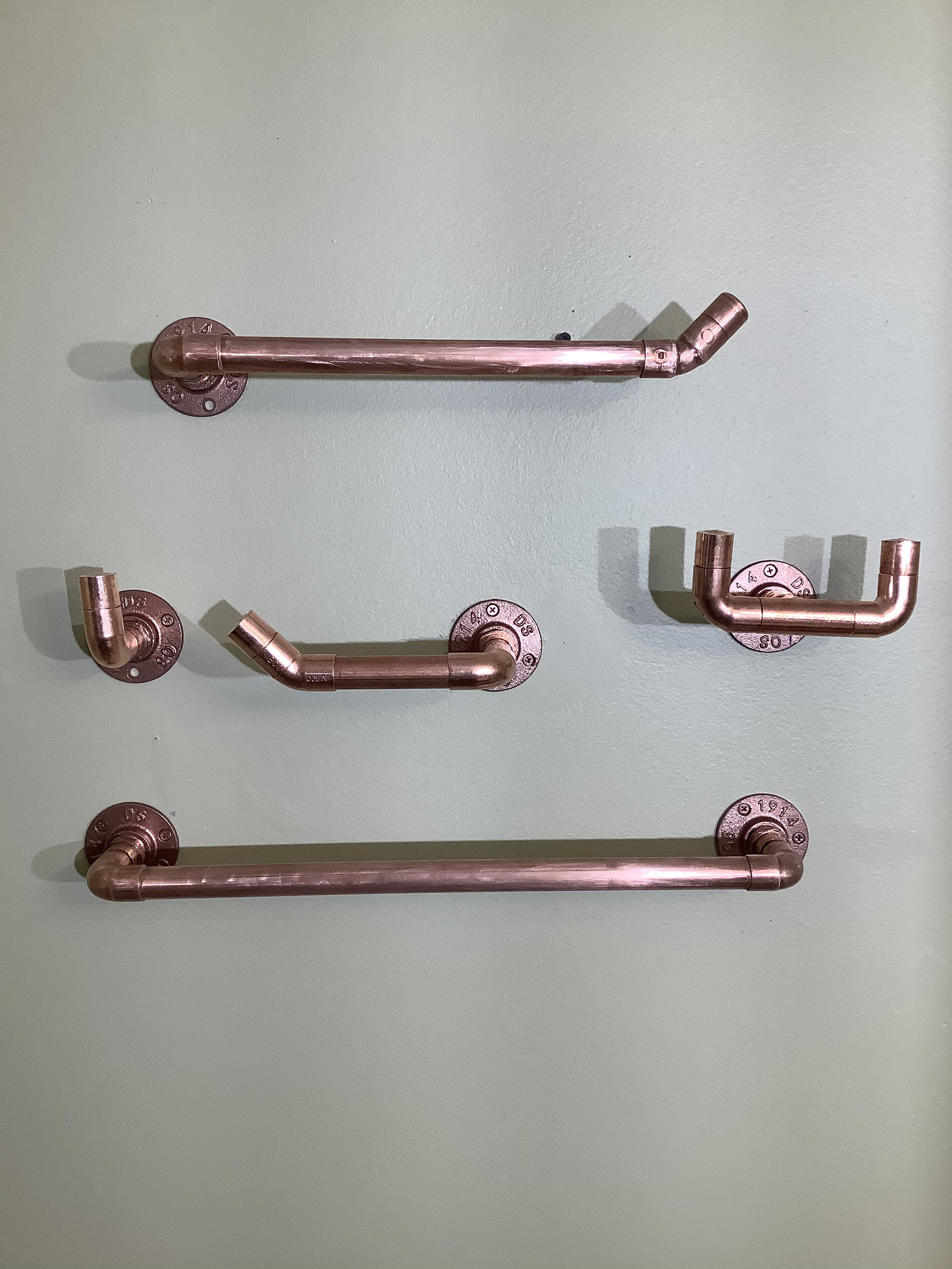 Copper Pipe Robe Towel Hook, Modern, Industrial, Accessories, Steampunk ...