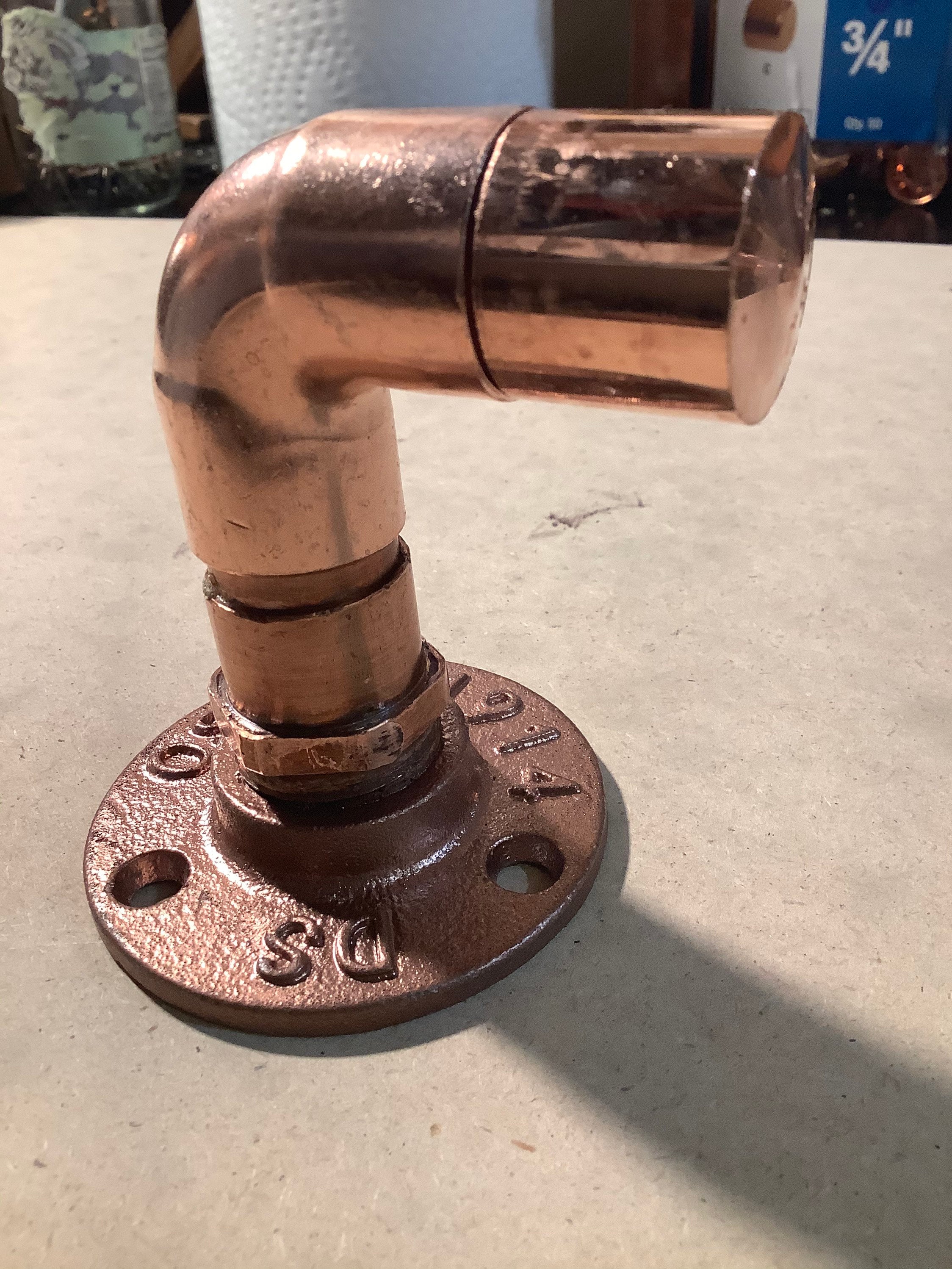 Copper Pipe Robe Towel Hook, Modern, Industrial, Accessories, Steampunk ...