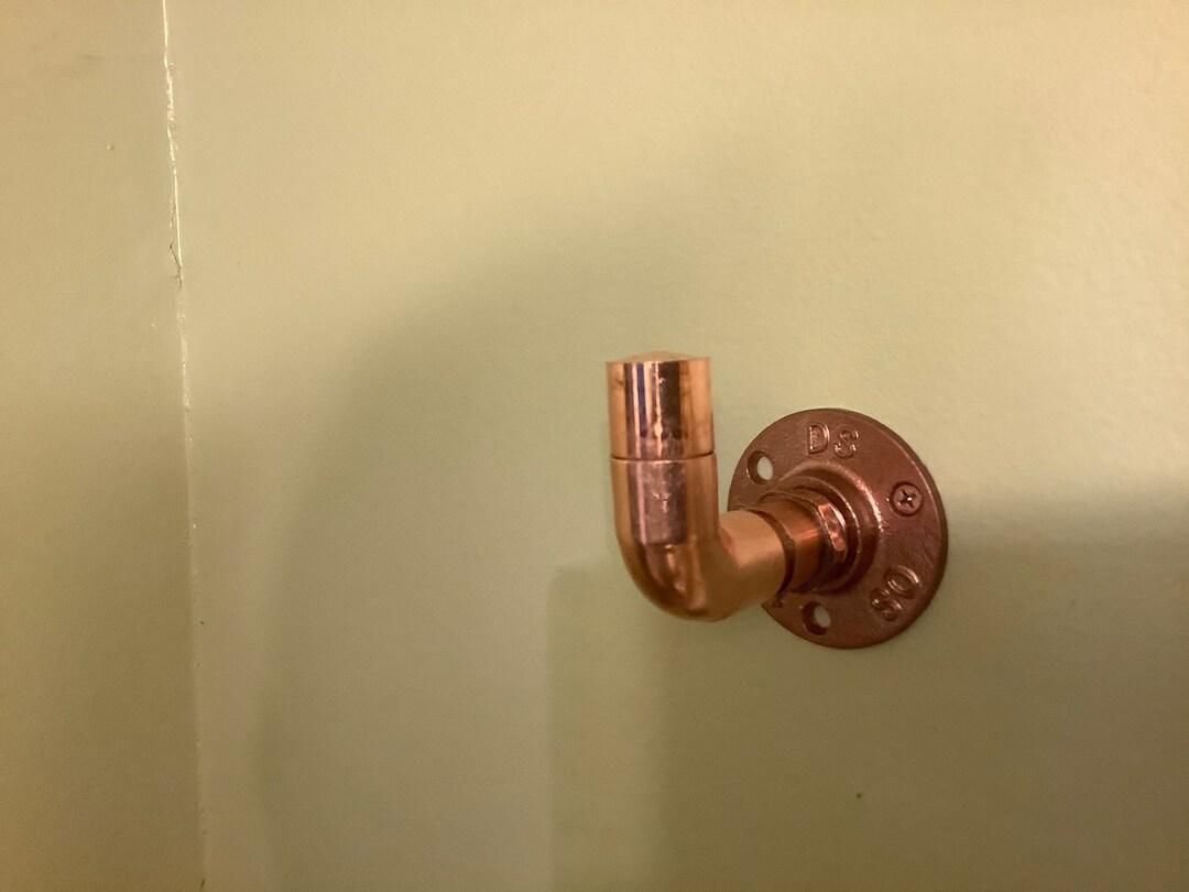 Copper Pipe Robe Towel Hook, Modern, Industrial, Accessories, Steampunk ...