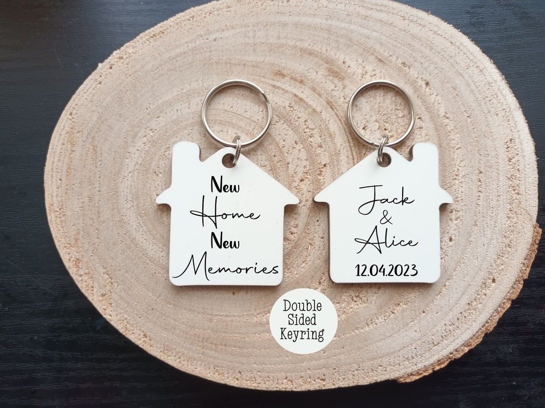 New Home Keyring, New Home New Memories, Housewarming Gift First Home ...
