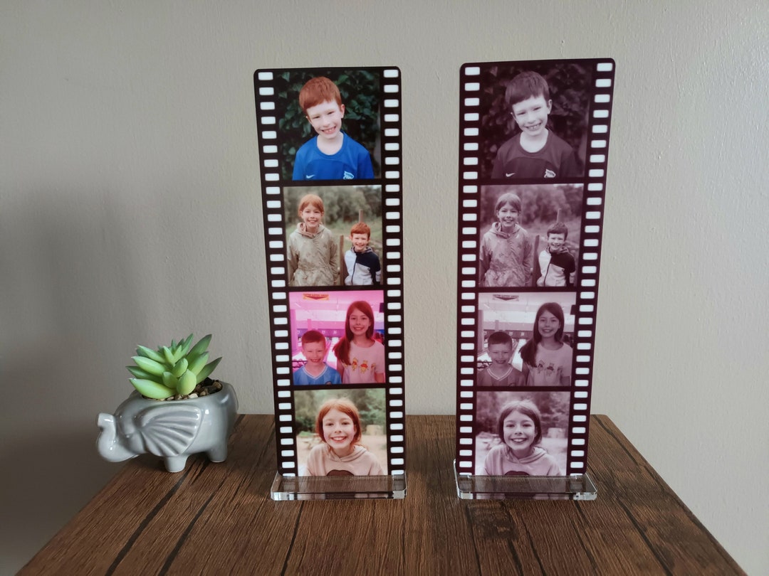 Personalised Photo Strip Gift, Film Strip Photo Plaque, Father's Day ...