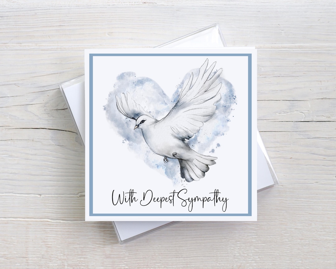 Sympathy Card, Bereavement Card, Dove Card, Condolence Card - Etsy