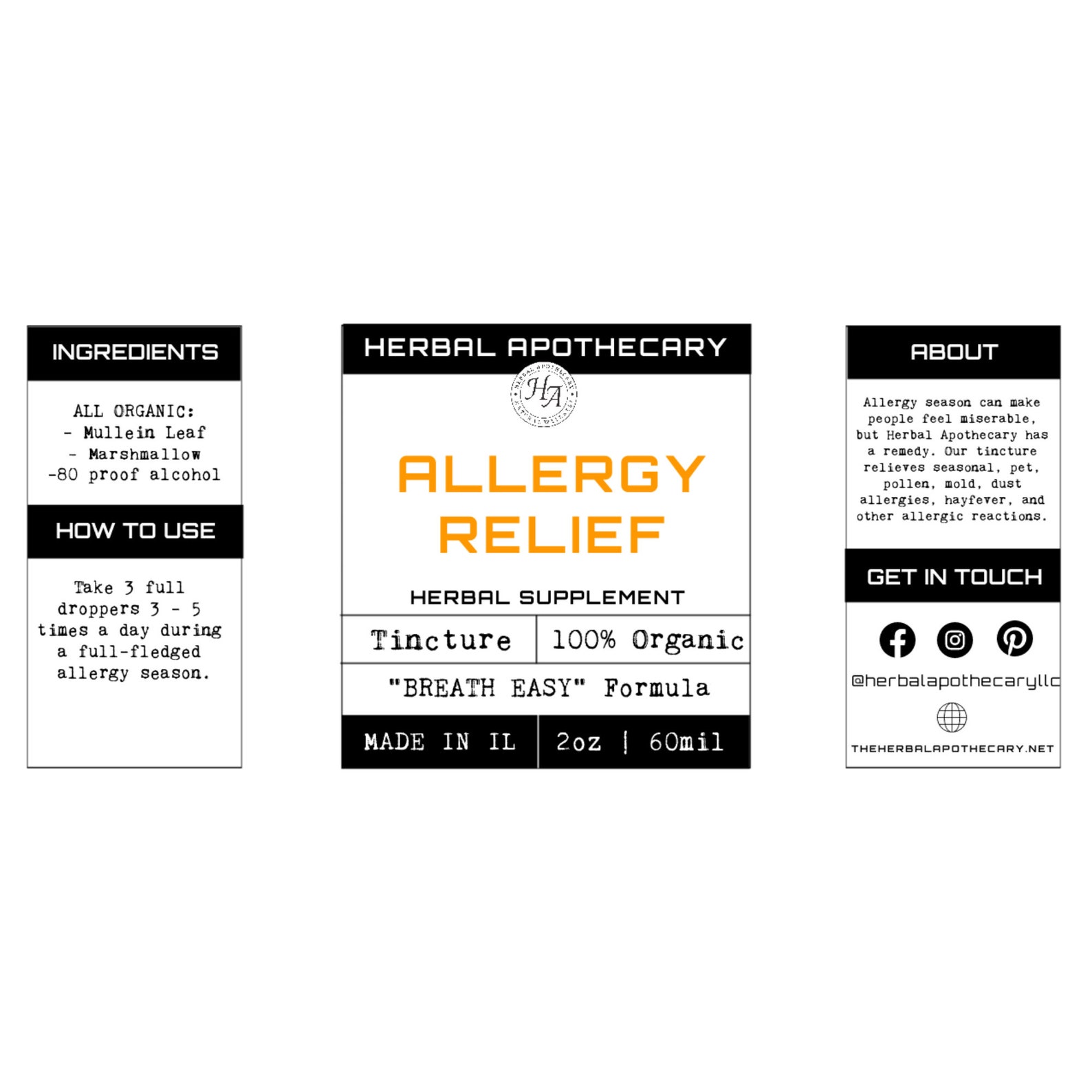 Allergy Relief | Herbal Tincture | Herbal Allergy Tincture | Breath ...