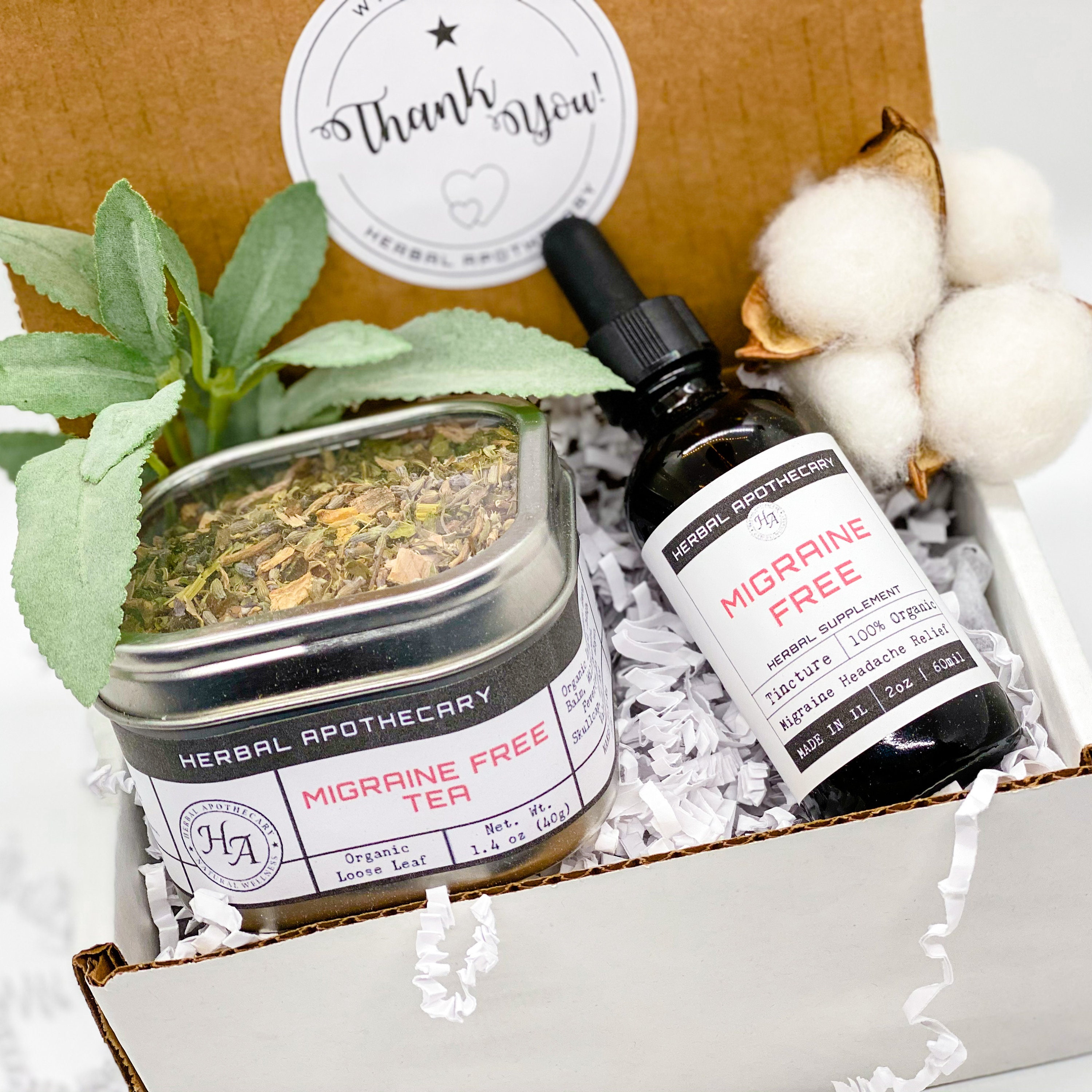 Best Organic Migraine Free Gift Box Migraine Tincture Migraine Free Tea ...