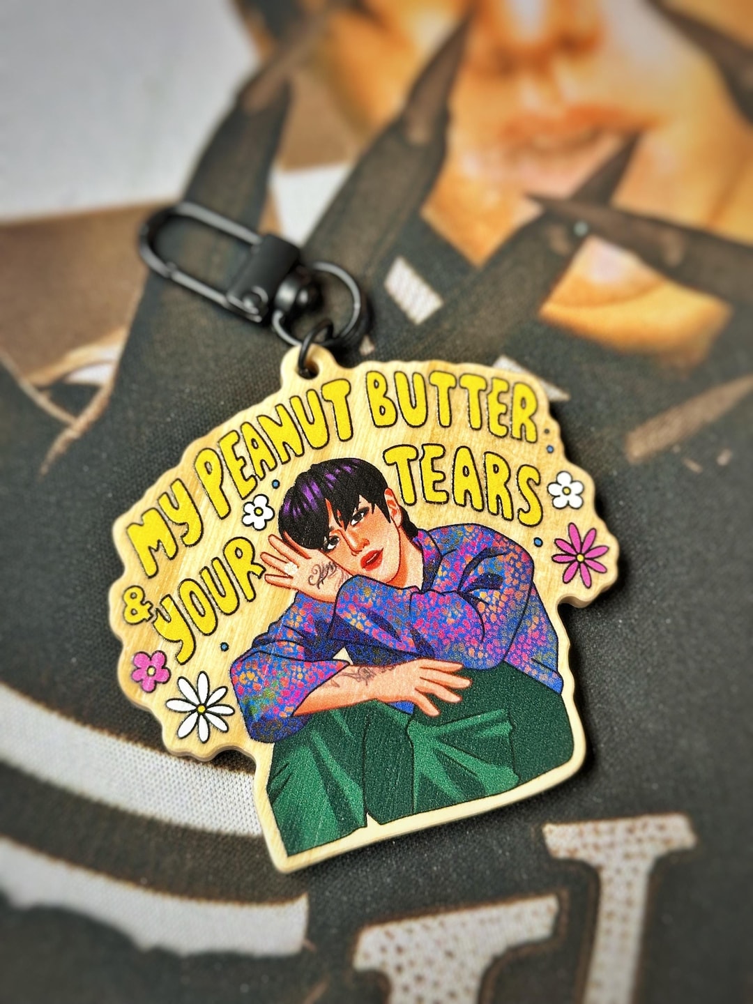 DPR IAN Peanut Butter and Tears Wooden Keychain - Etsy