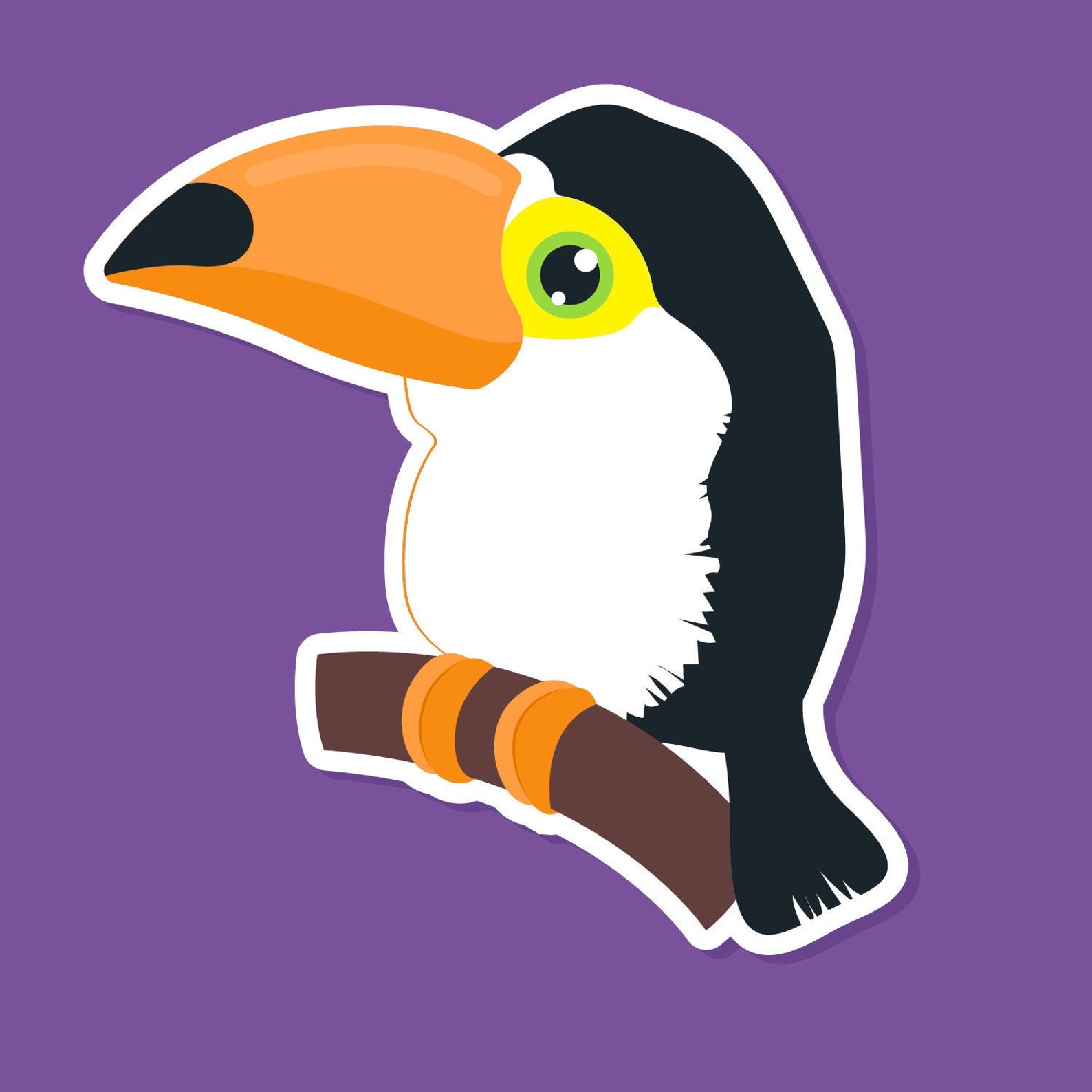 Baby Toucan Sticker Toucan Birds Laptop Sticker Decal - Etsy UK