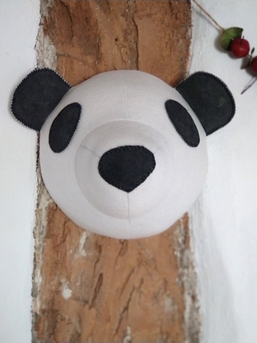 Panda Head Wall Mount / Felt Animal Head / Children Room / Wall Decor ...
