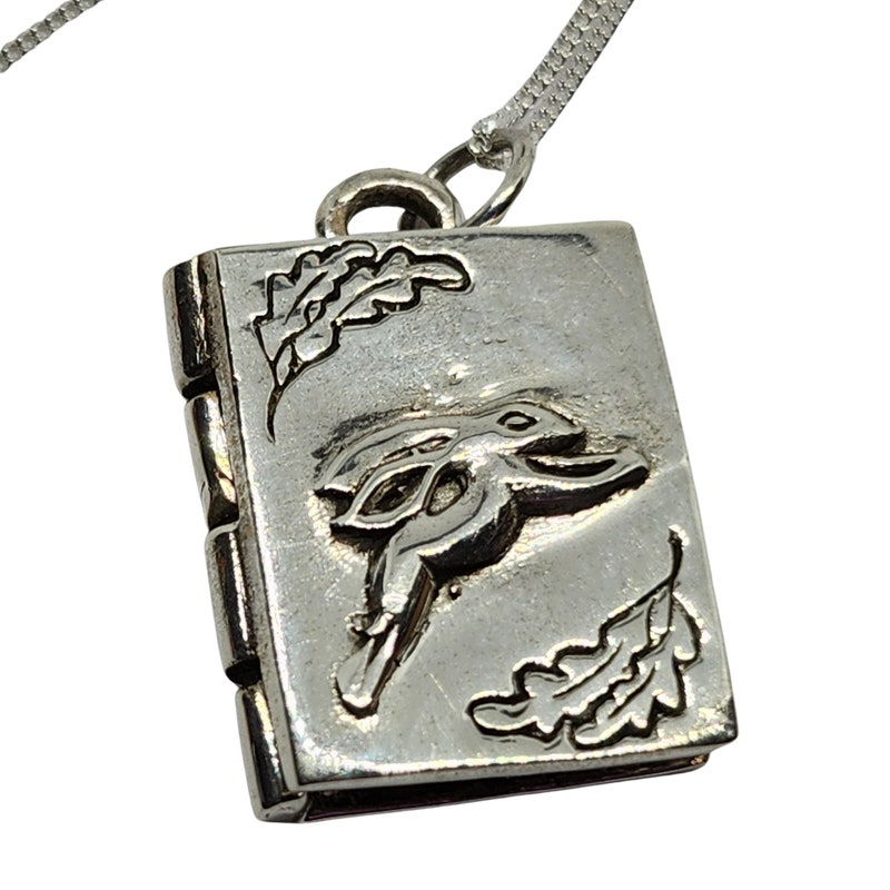 Silver Book Locket - Etsy
