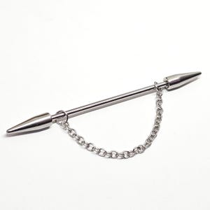 Chained Spike Scaffold Bar Industrial 14 Gauge (1.6 Mm) 65mm Bar Total ...