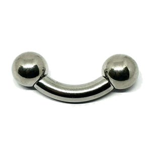 Prince Albert Curved Bar 4 Gauge 10mm Balls 316L Surgical Steel Body ...