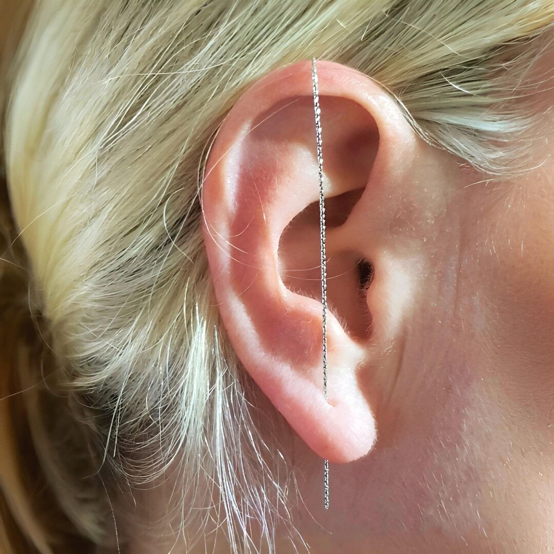 Ear Wrap Crawler Hook Cuff Crook Bar Industrial Piercing Edgy Twisted ...