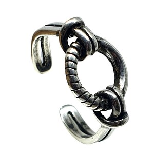 Torque Ring 925 Sterling Silver Bohemian Ethnic Open Ring Universel ...
