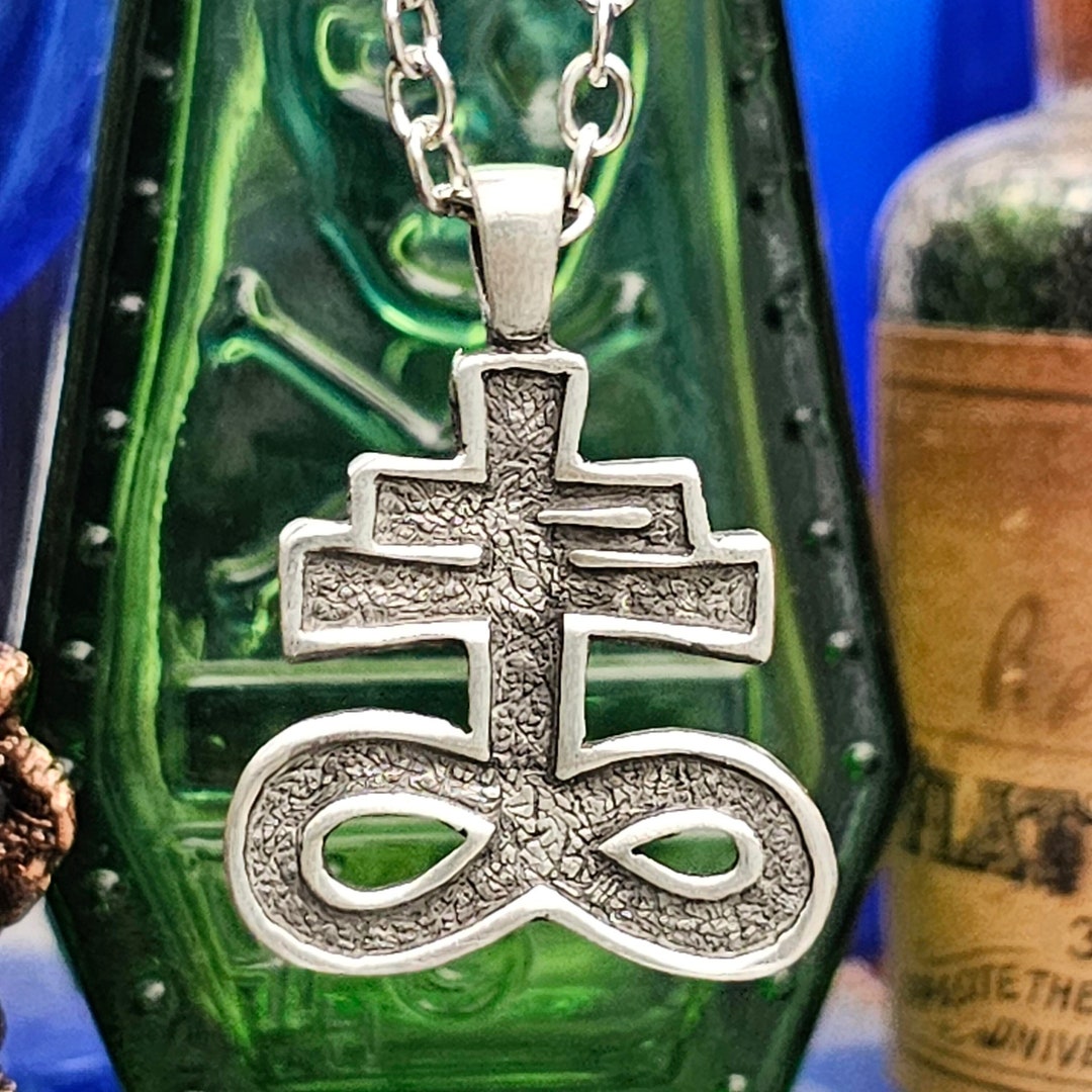 Sulphur Cross Occult Pendant Necklace Chain Jewellery Taboo Leviathan ...