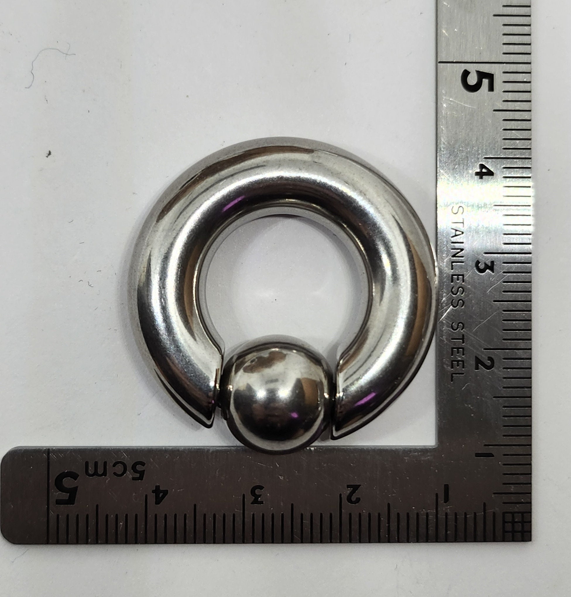 Prince Albert Piercing Easy Fit Heavy Gauge BCR 30mm 0g (8mm) CBR 12mm ...