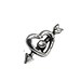 Nose Stud Cupid Heart Love Arrow Piercing 22g 0.6mm 925 Sterling Silver ...