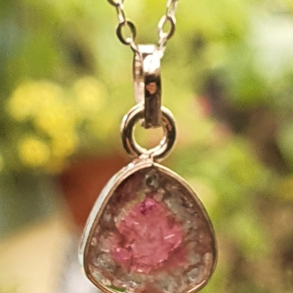Watermelon Tourmaline Pendant - Etsy