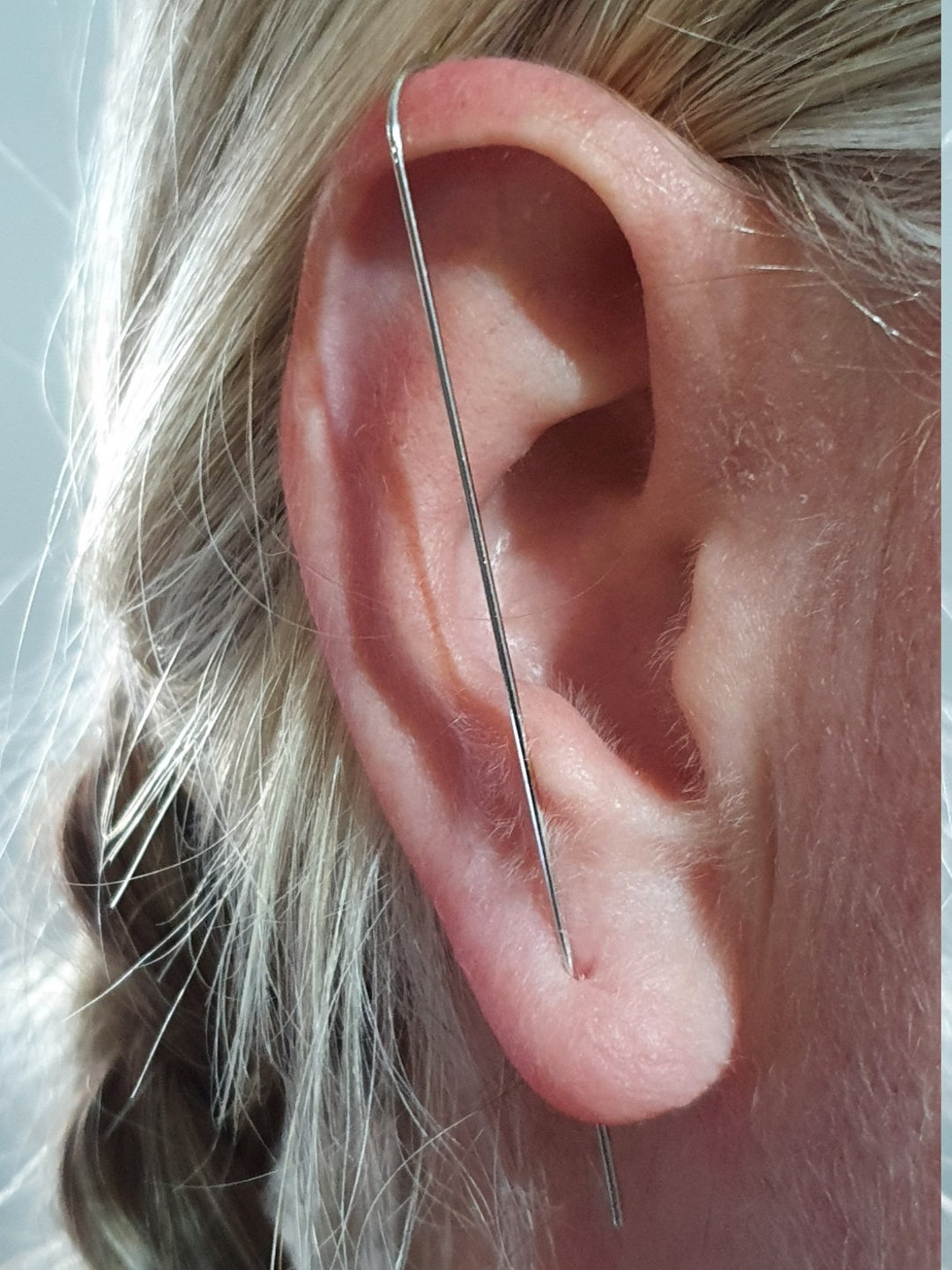 Ear Wrap Crawler Piercing Hook Cuff Crook Bar Industrial Piercing Edgy ...