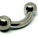 Prince Albert Curved Bar 4 Gauge 10mm Balls 316L Surgical Steel Body ...