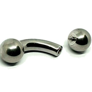 Prince Albert Curved Bar Piercing 4g 5mm Prince Albert Large Gauge 10 ...