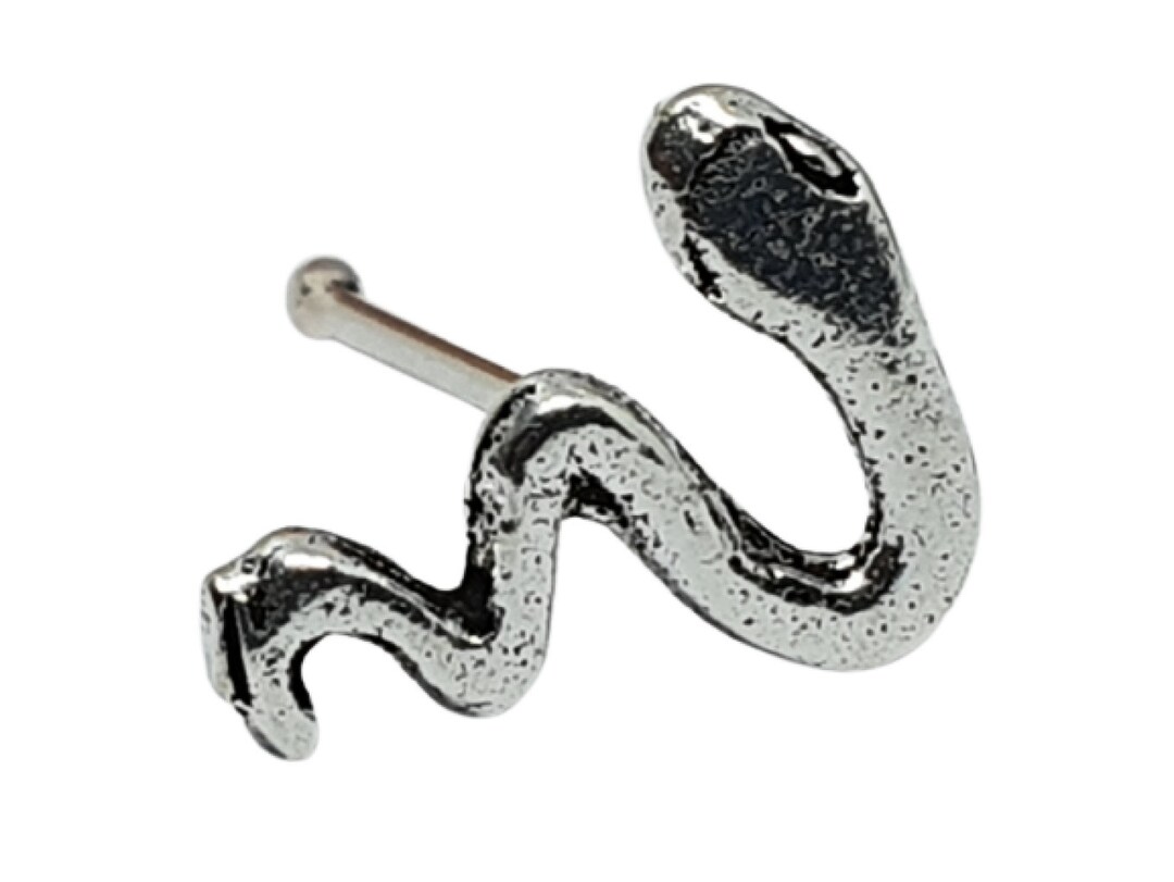 Piercing nez serpent serpent, 22 g (0,6 mm) en argent sterling 925 ...