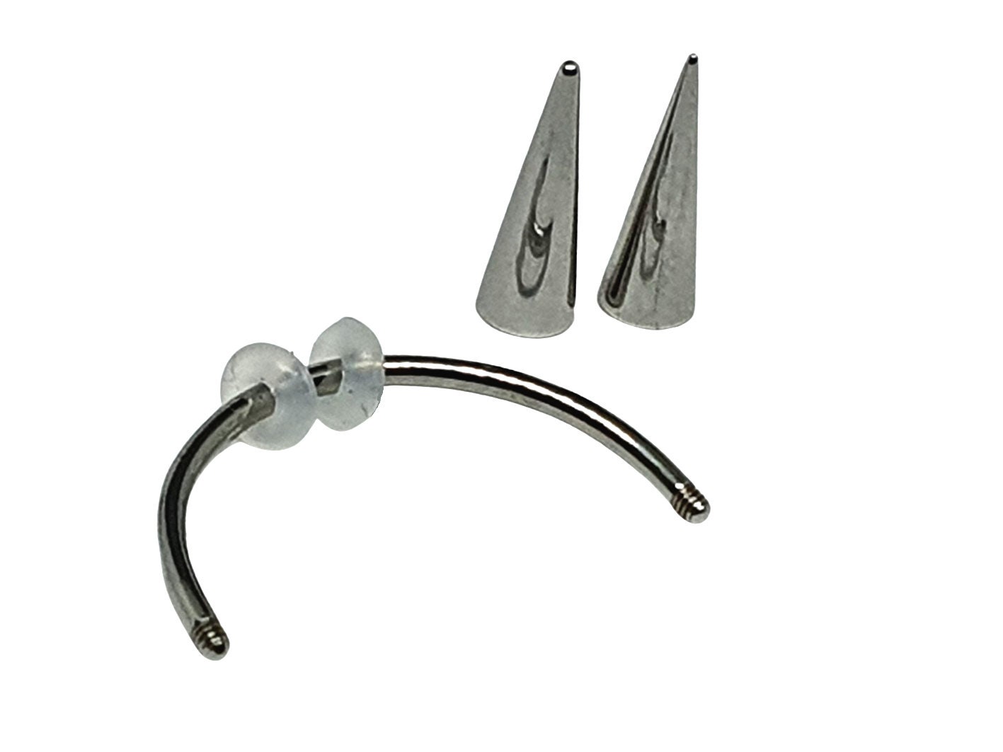 Vampire Fangs Spikes Lip Frenulum Piercing 16g (1.2mm) Mouth, Ear, Nose ...