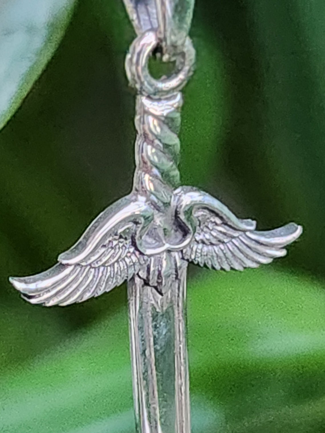 Winged Sword Pendant Necklace Archangel St Michael's Broadsword ...