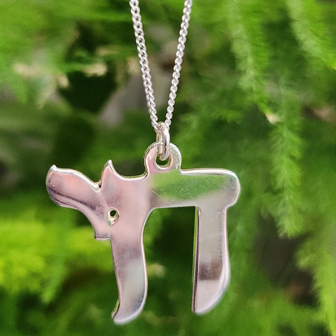 Chai Life Symbol Pendant Necklace Kabbalah Pendant 925 Sterling Silver ...