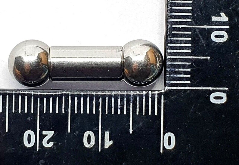 Prince Albert Piercing Barbell Bar 2g (6mm) 8mm Ball Earring Piercing ...