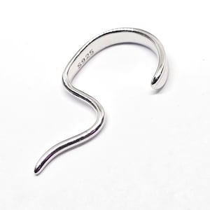 Lip Curl Labret Cuff Lippy Lip Large 925 Sterling Silver Feed in Cuff ...