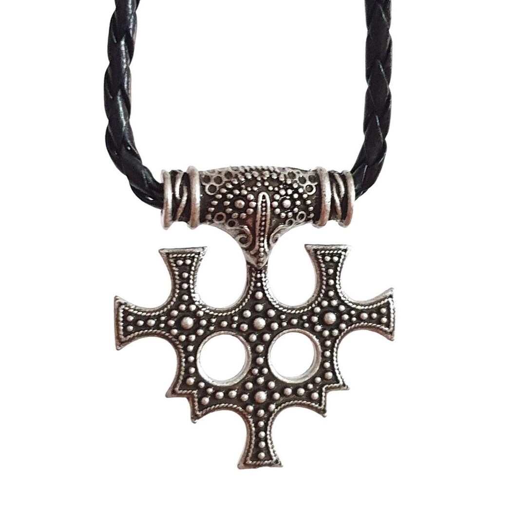 Hiddensee Thors Hammer Pendant Raven Skane Viking Necklace Norse-pagan ...